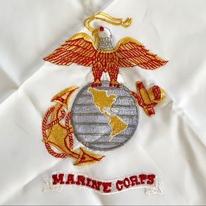 USMC | Accessories | Usmc Marine Corp Logo Stitched White Scarf Wrap ...